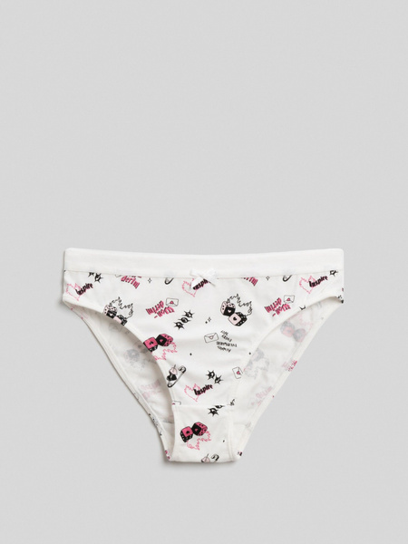 Трусы Девочки Acoola брифы, слипы Трикотаж, Хлопок белый, розовый, размер 158, 164 Бант Китай ...