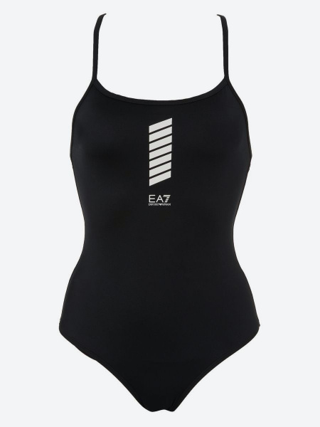 Купальник слитный Женский EA7 черный Пляжный, размер 44, 46 Вьетнам Полиэстер, Эластан купить c ...