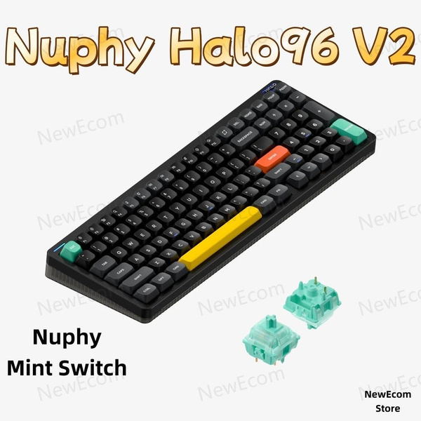 NuPhy Клавиатура беспроводная Halo96 V2 Mint Switch, (Nuphy Mint), Английская раскладка, черный ...