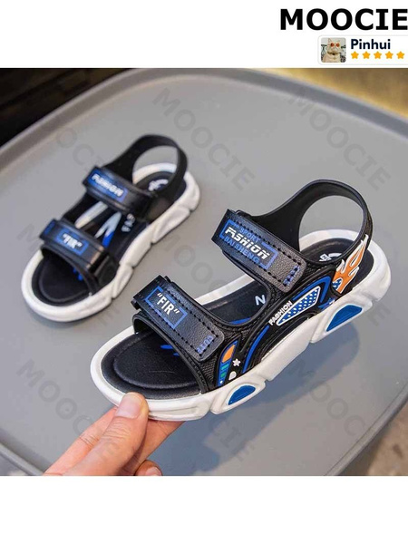 Босоножки Мальчики MOOCIE Без каблука, размер 32 Круглый нос, Низкая модель Демисезон Липучки ...