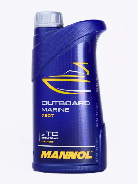 Масло моторное MANNOL OUTBOARD 2T TC-W3 Полусинтетическое 1 л Outboard ...