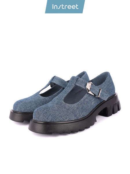 Туфли Женский Instreet Текстиль, размер 40 Толстый каблук 5 Россия Пряжка купить c доставкой на ...