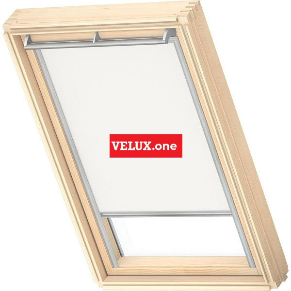 VELUX штора мансардная DKL M06 1025S блэкаут белый с алюминиевыми ...