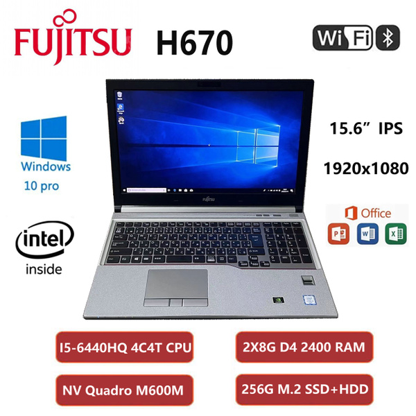 Ноутбук Fujitsu H760 H770 H780 Intel Core i5-6440HQ 16 ГБ 16 ГБ, черный ...