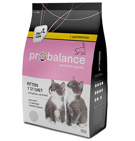 Probalance Kitten 1st Diet / Сухой корм Пробаланс для Котят Цыпленок 400 г купить на OZON по ...