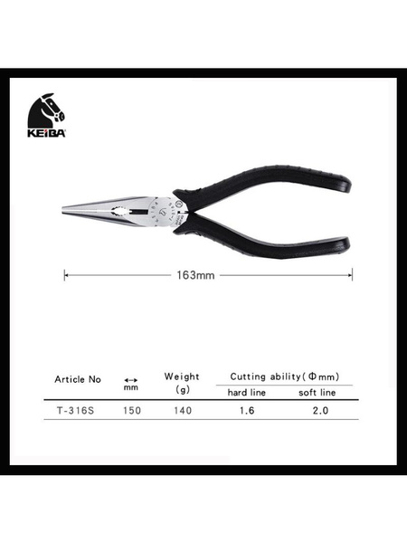 KEIBA T-316S, многофункциональные электронные плоскогубцы с острым концом для электронного ...