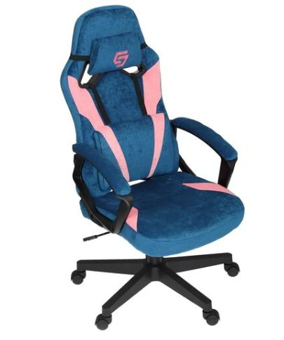 Кресло компьютерное игровое, офисное, геймерский игровой стул, синее ...