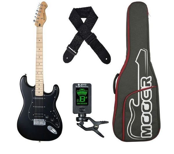 Комплект электрогитара Mooer MSC11 Pro Black с тюнером, ремнем и чехлом ...