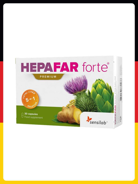 Пищевая добавка Sensilab Hepafar forte Premium capsules, 30 capsules ...