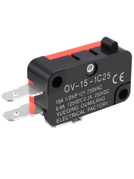 Микровыключатель концевик OV-15-1C25 220В 15A для микроволновой печи, водонагревателя, аэрогриля ...