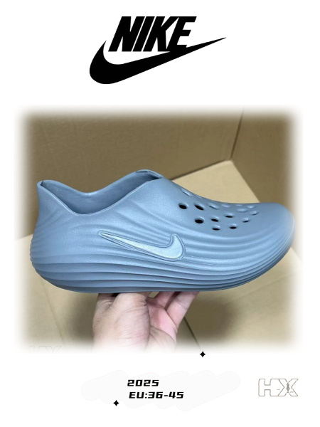 Босоножки Женский, Мужской Nike EVA, размер 35 Рельефный рисунок подошвы Лето США Без застёжки ...