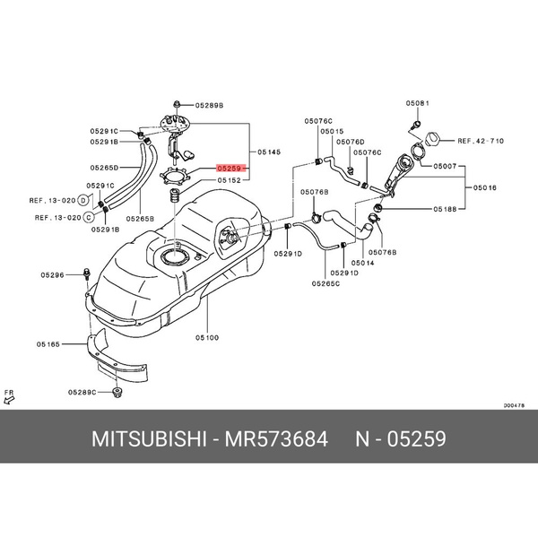 Прокладка датчика топливного бака MITSUBISHI MR573684 купить на OZON по ...