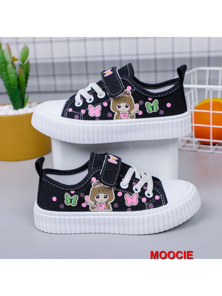 Кеды Мальчики, Девочки MOOCIE Парусина, Резина, размер 33 На любой сезон Шнурки Китай Бахрома ...