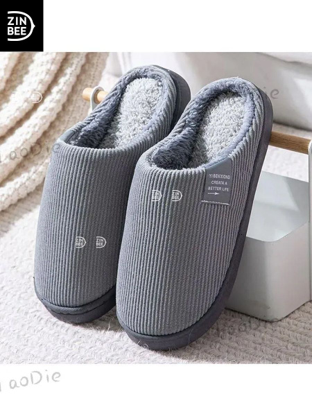 Тапочки Женский ZinBee, размер 37, 38 светло-серый Вышивка Закрытый нос Китай Зима купить c ...