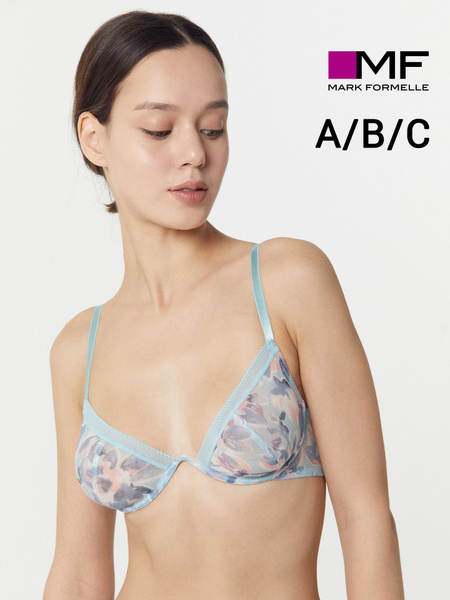 Бюстгальтер Женский Mark Formelle на косточках, размер 75B зеленый Трикотаж Повседневный ...