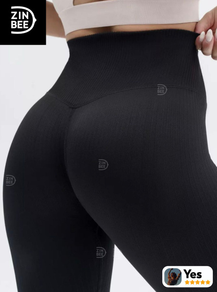 Брюки Женский ZinBee черный муар, черный Полиэфирное волокно, Эластан Повседневный, размер 46 На ...