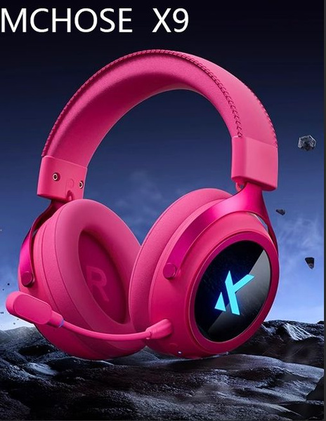 MCHOSE X9 игровая гарнитура, беспроводная, с микрофоном, RGB, для геймеров, ПК, PS4, PS5 купить ...
