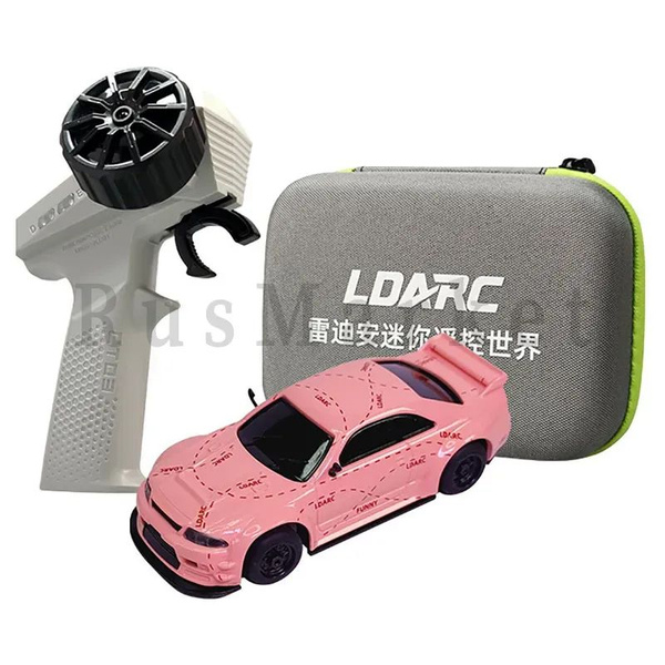 LDARC R02 Mini Rc Sports 1/64 BNR Розовый модель автомобиляПульт ...