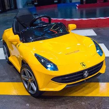 Детский электромобиль с пультом управления+Ferrari+4WD+желтый - купить ...