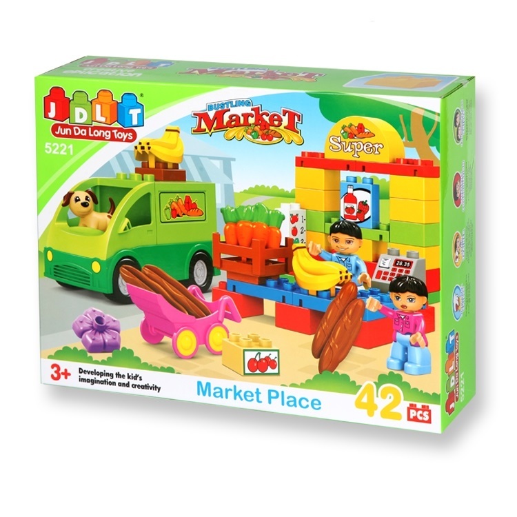 Конструктор пластмассовый JDLT "Рынок: ( 42 детали) — купить в интернет-магазине OZON с быстрой ...