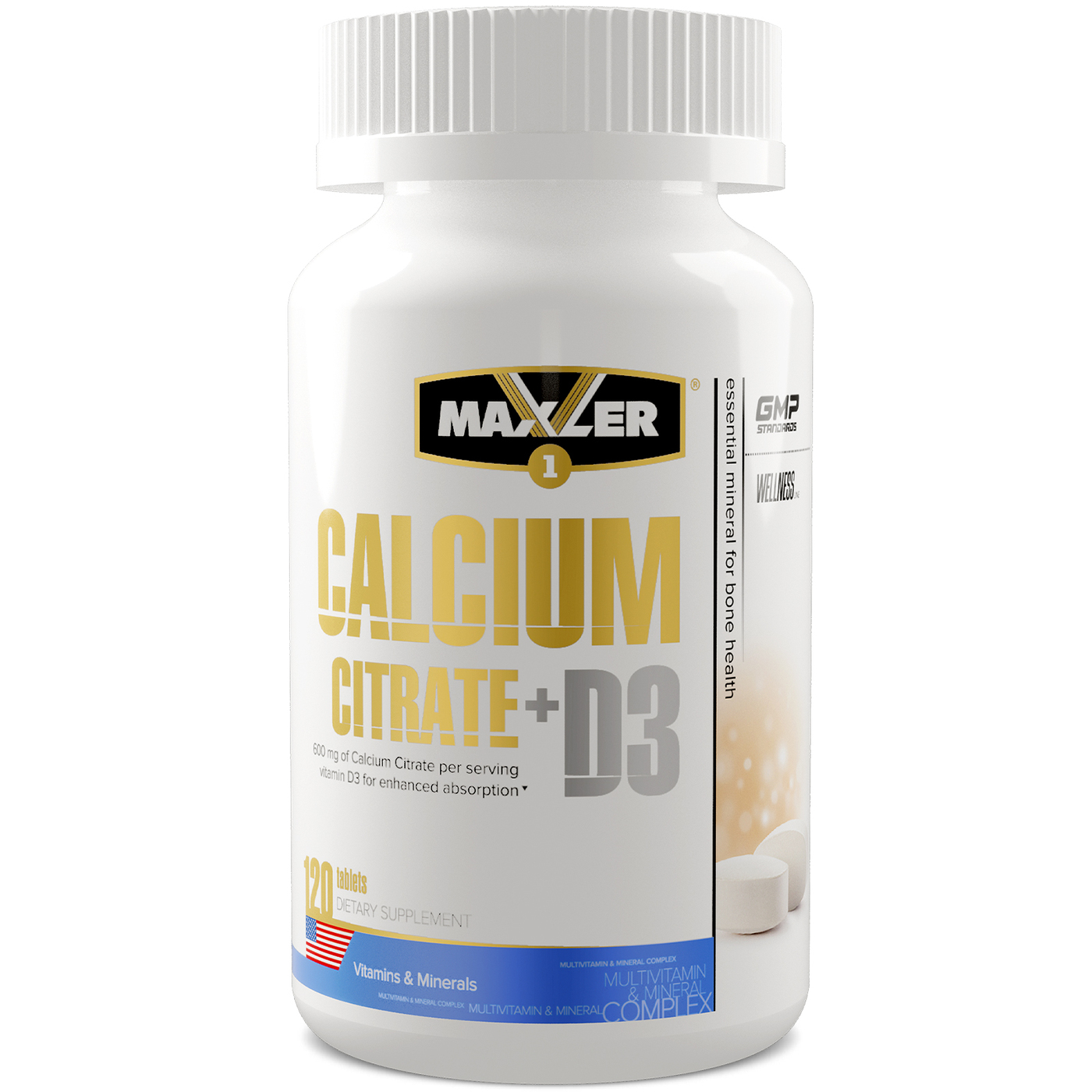 Maxler Calcium Citrate + Vitamin D3, (цитрат кальция + витамин Д3) 120 ...