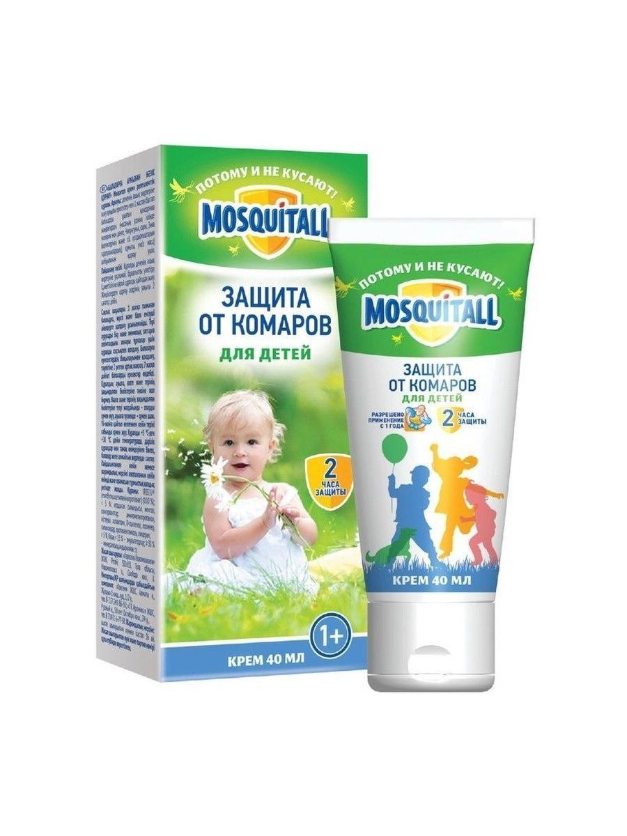 MOSQUITALL Крем "Нежная Защита для Детей" от комаров 40мл 12+ - купить ...