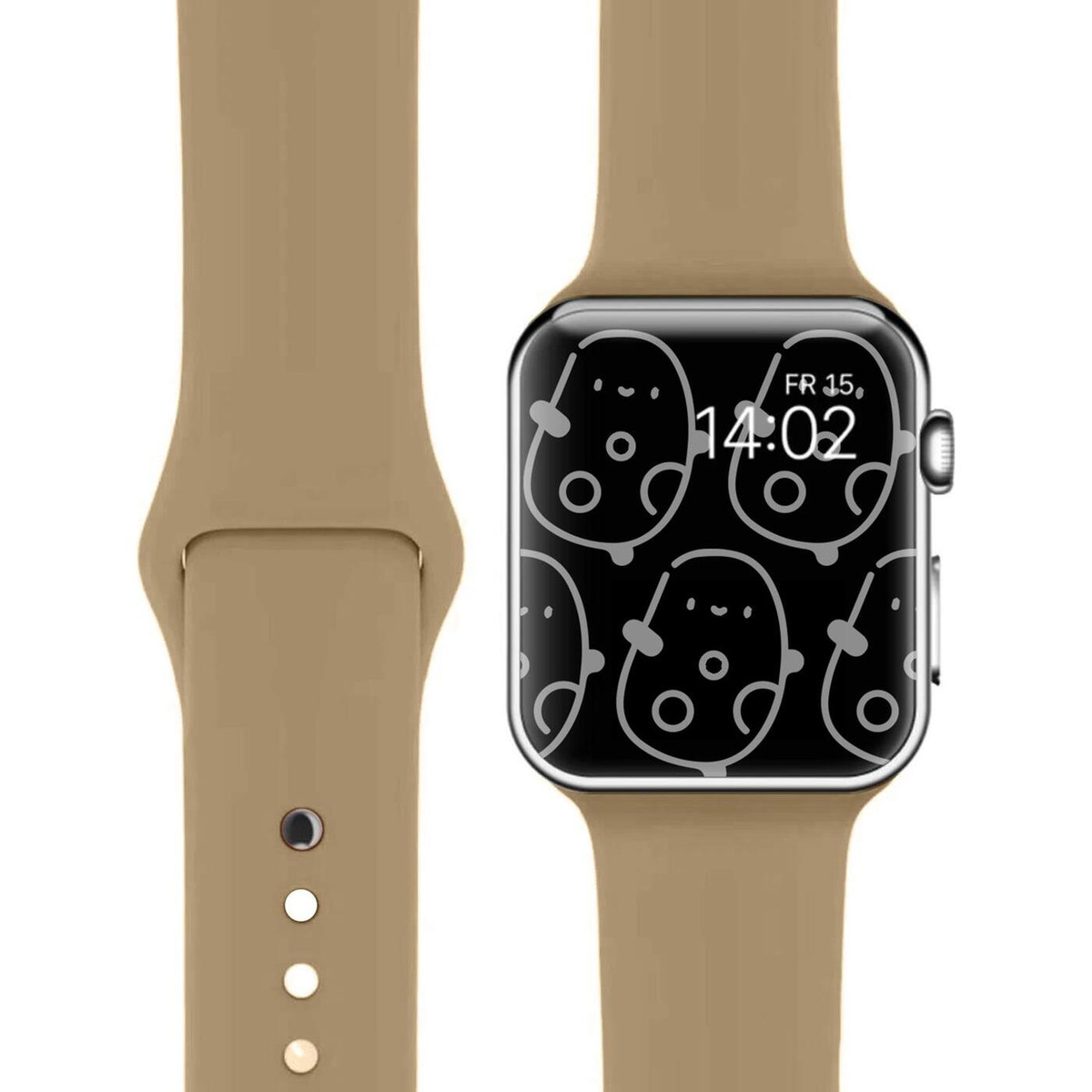 Силиконовый ремешок КАРТОФАН для умных часов Apple Watch 42-44 mm ...