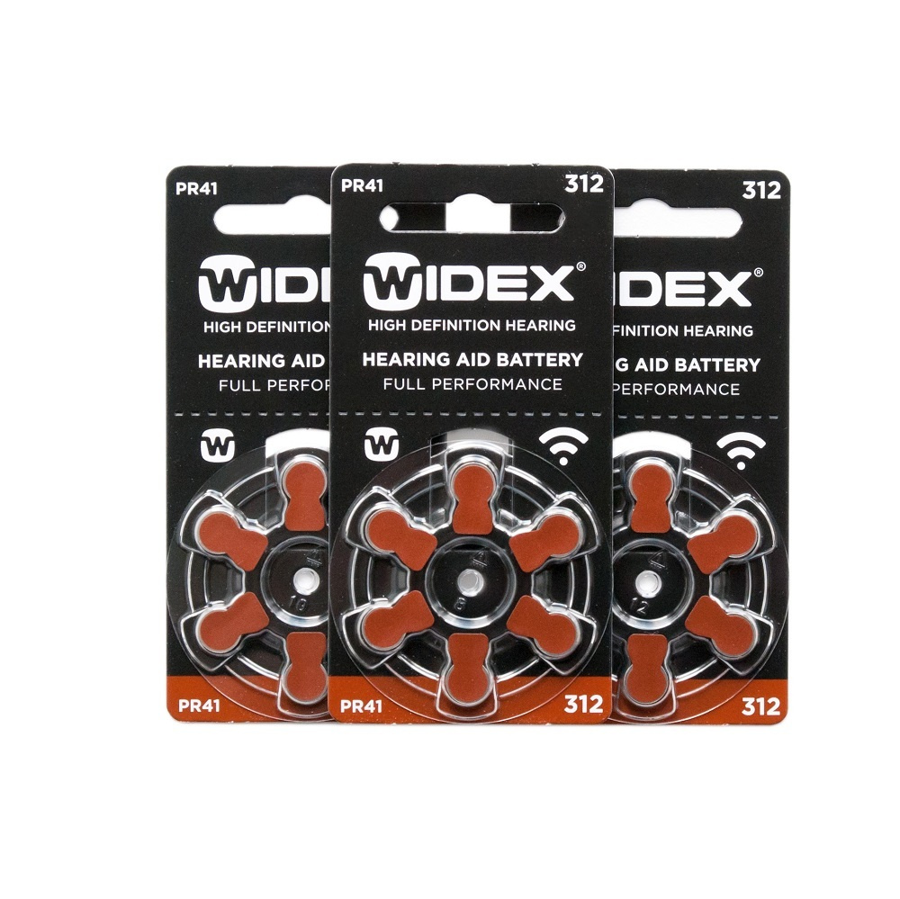 Батарейки Widex 312 для слуховых аппаратов, 3 блистера (18 батареек ...