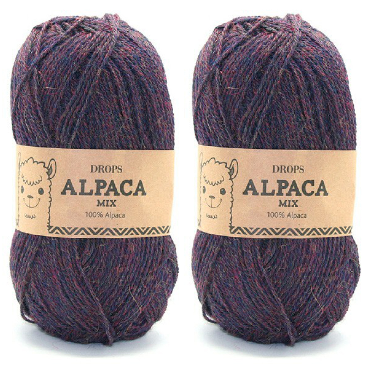 пряжа Drops Alpaca Mix (Дропс Альпака Микс), 2 мотка по 50 г, цвет 6736 ...