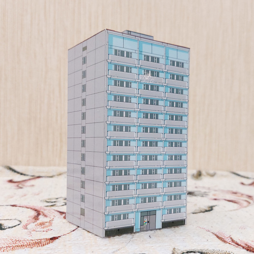 176 отзывов на Макет панельно-блочного дома 12 этажей, серия II-68-01/12-83. Модель для сборки ...