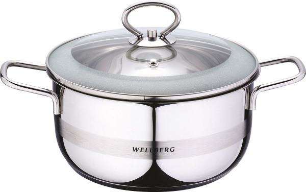 Кастрюля Wellberg, Сталь - купить по выгодной цене в интернет-магазине ...