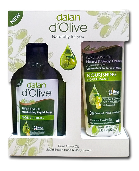 Dalan Набор Подарочный Жидкое мыло и Крем Увлажняющий "Dalan d'Olive ...