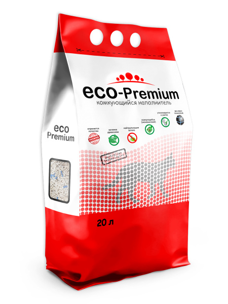 ECO-Premium Наполнитель Древесный Комкующийся Без отдушки 7600г ...