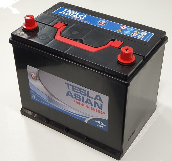 Аккумулятор автомобильный TESLA BATTERIES ASIAN PREMIUM ENERGY 80R 80Ач ...