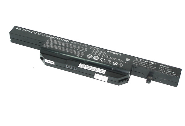 Аккумуляторная батарея для ноутбука DNS Clevo W650 11.1V 4400mAh ...