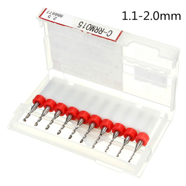 10 шт., набор сверл из твердого сплава из вольфрамовой стали с ЧПУ для ...