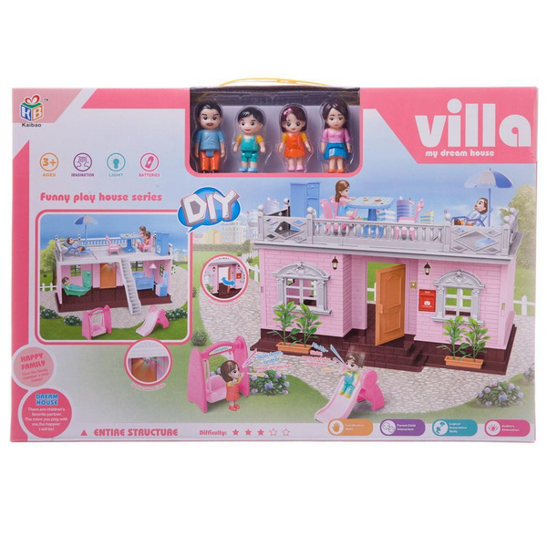 Кукольный дом Junfa 2-этажных с открытой верандой сборный - купить с доставкой по выгодным ценам ...