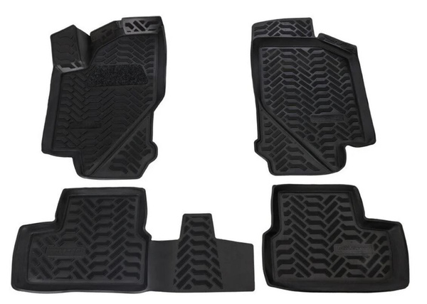 Коврики в салон автомобиля Aileron 3D с подпятником, цвет черный ...