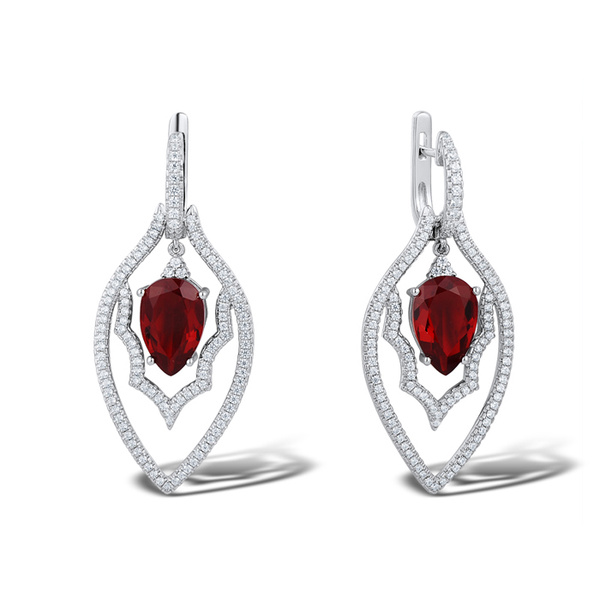 Серьги VALTERA из серебра 925 пробы со вставкой кубический цирконий ...