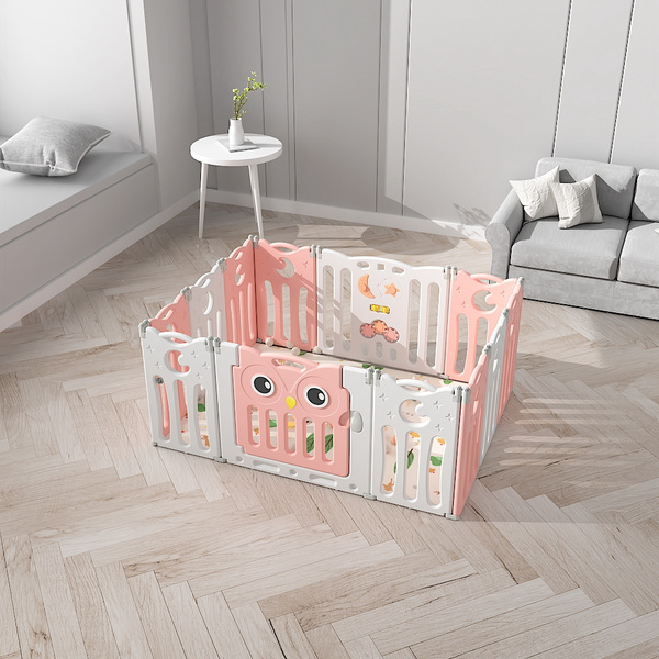 Манеж детский игровой усиленный / манеж-ограждение большой Pituso Сова Персик/белый купить на ...