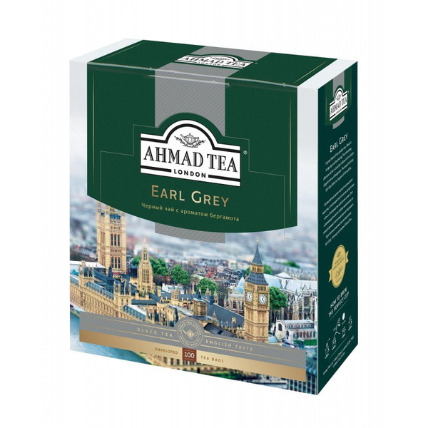 Чай Ahmad Earl grey черный бергамот 100пак/уп - купить с доставкой по ...