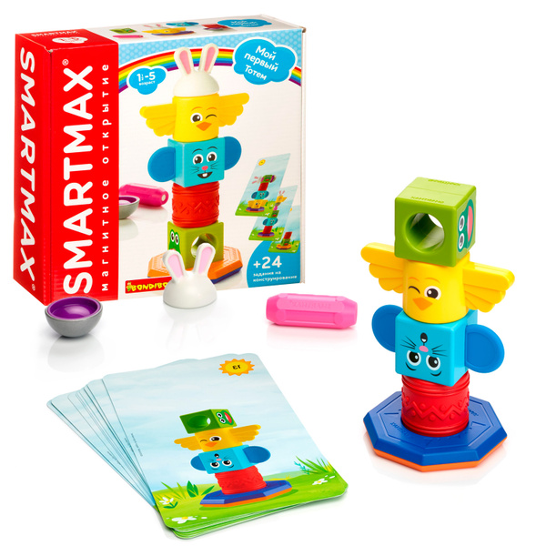 Магнитный конструктор Bondibon Smartmax "Мой первый тотем", развивающая игра - купить с ...