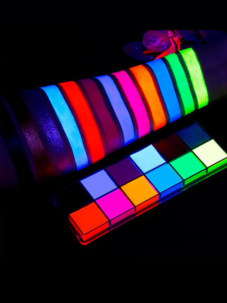 Неоновый театральный грим в палитре 12 цветов / Набор грима - купить по ...