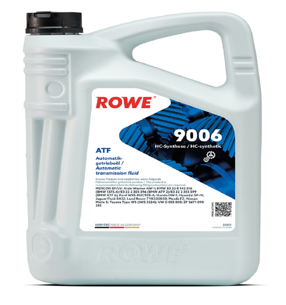 Трансмиссионное масло ROWE HIGHTEC ATF 9006 5л - купить по выгодной ...