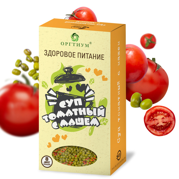 Суп томатный с машем (суповая смесь из 8 порций), Оргтиум, 180г ...
