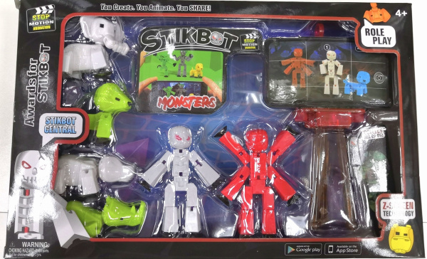 Набор стикботов StikBot Monsters 2 фигурки + 4 животных - купить с ...