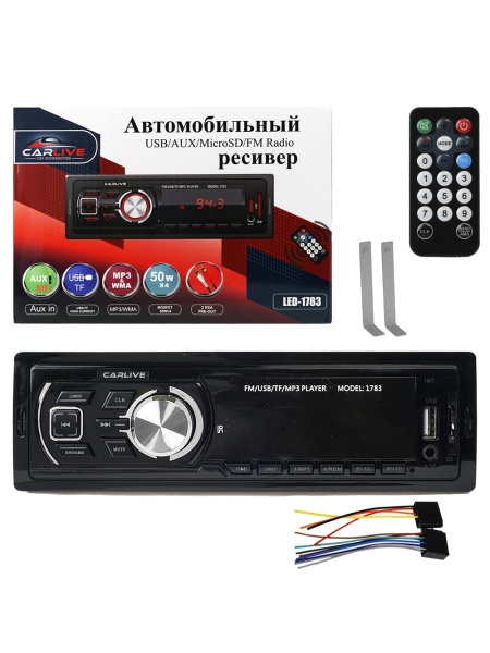 Автомагнитола 1DIN CarLive LED-1783, LED экран, пульт ДУ, FM радио, AUX ...