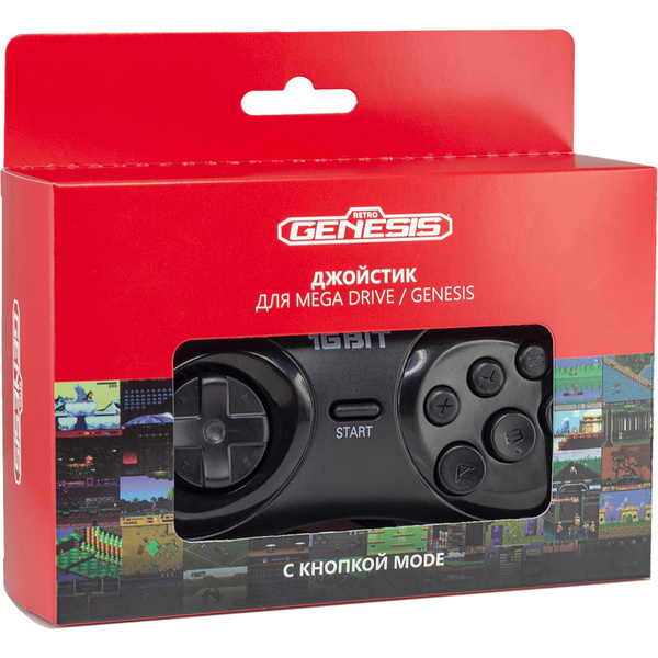 Геймпад Retro Genesis, для 16 bit, черный - купить по выгодной цене в ...