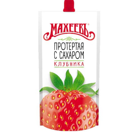 МАХЕЕВ Ягоды протертые с сахаром 300г Клубника 16шт. купить на OZON по ...