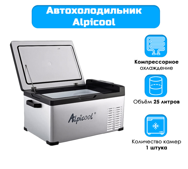 Автохолодильник компрессорный Alpicool C25 /25 л / 12-24-220В ...